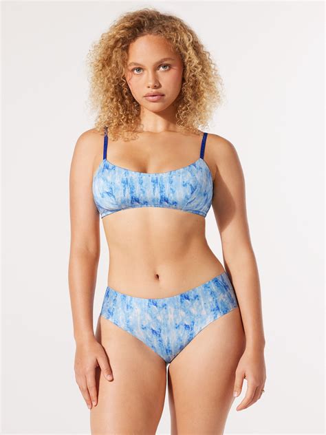 New Microfiber Unlined Bralette In Blue And Multi Savage X Fenty