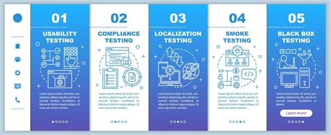 Usability Testing Blue Onboarding Mobile Web Pages Vector Template 3640248 Vector Art At Vecteezy