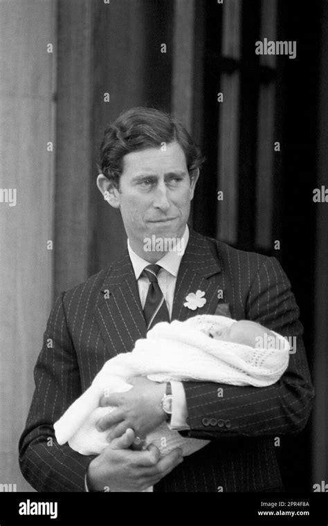 File Photo Dated 22 06 82 Of The Prince Of Wales Holds His Newborn Son