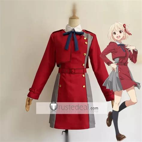 Lycoris Recoil Chisato Nishikigi Takina Inoue Blue Red Uniform Kimono