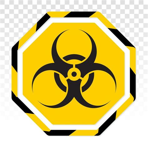 Biohazard Or Biological Hazard Warning Sign Or Symbol Flat Vector Icon