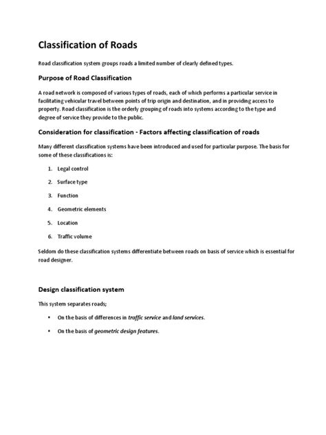 Highway Classification Pdf Controlled Access Highway Traffic