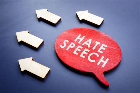 Hate Speech Concept Quote Bubble And Arrows Stock Image Image Of