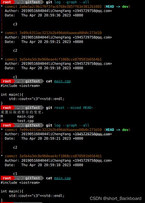Git重置分支：master的撤销与管理 Csdn博客