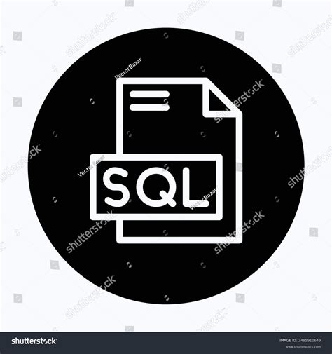 Sql File Format Vector Icon Stock Vector Royalty Free 2485910649