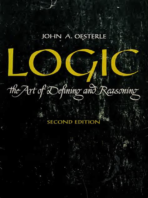 Logic The Art Of Defining And Reasoning Pdf Logic Argument