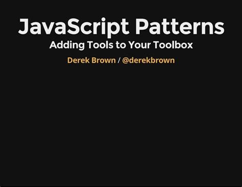 Javascript Design Patterns Ppt