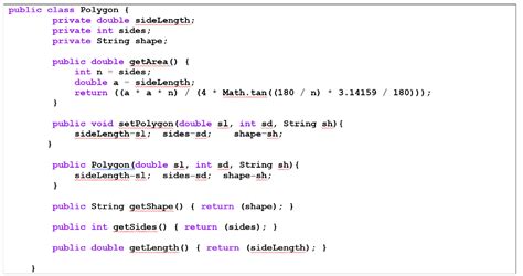 Solved Public Class Polygon Private Double Sidelength
