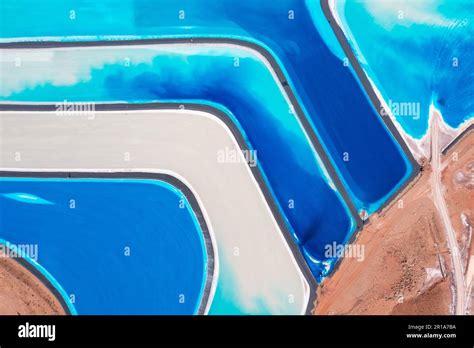 Evaporation Ponds At A Potash Mine Using A Solution Mining Method For Extracting Potash Near