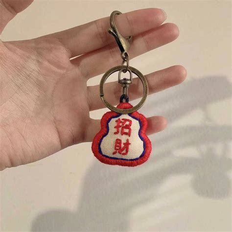 财福禄葫芦复古原创设计纯手工刺绣钥匙扣挂件情侣男女礼物成品 虎窝淘