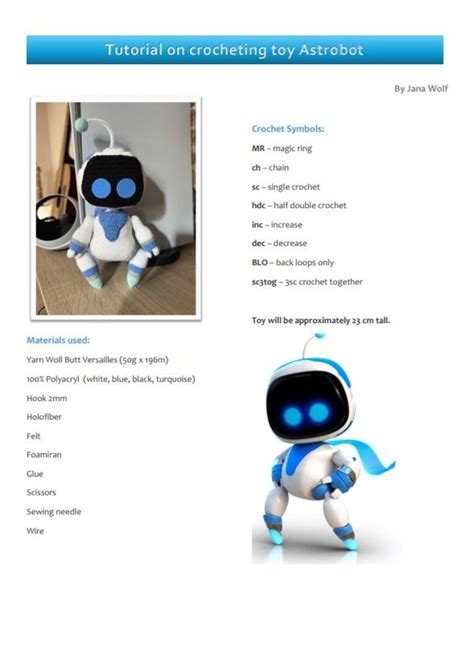 Tutorial On Crochet Astrobot Toy Etsy