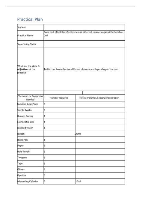 BTEC Applied Science Unit 6 Learning Aim B Unit 6 Investigative