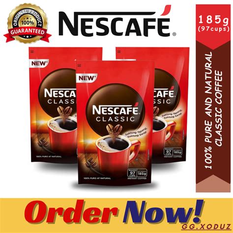Nescafe Classic 185g Instant Coffee 97 Cups Shopee Philippines
