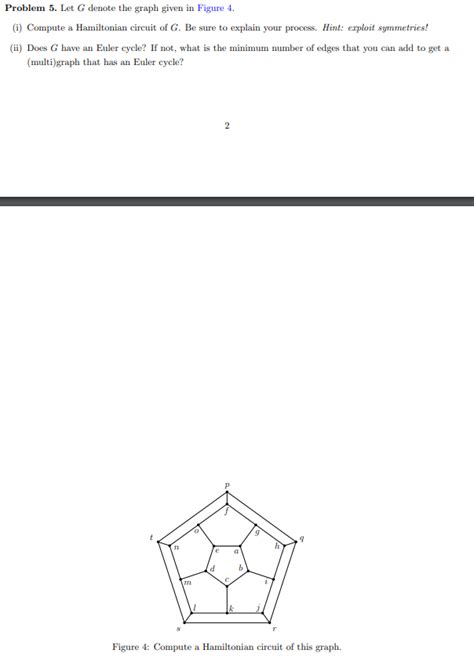 Solved Problem Let G Denote The Graph Given In Figure Chegg Com