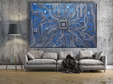 Computer Technology Wall Art Cirquit Board Print Programming Poster Motherboard Schematic It