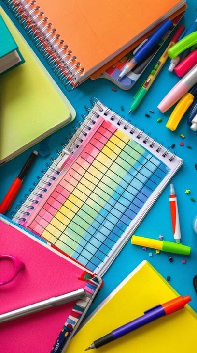 Free Colorful Stationery Assortment Image Download At Stockcake
