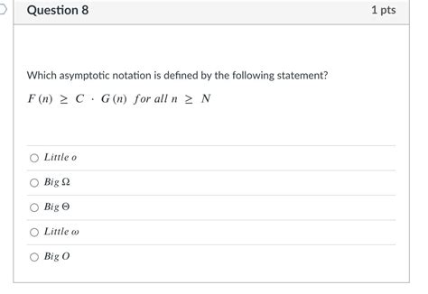 Solved Question 1 1 Pts Which Of The Following Shows Chegg Com