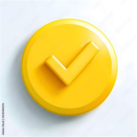 3d Check Icon Checklist Tick Done Mark Vector Realistic Plastic