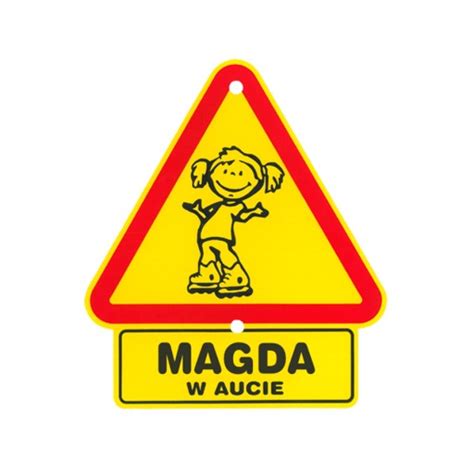 Tabliczka Trójkąt Z Imieniem Magda W Aucie 12849420499 Allegro Pl