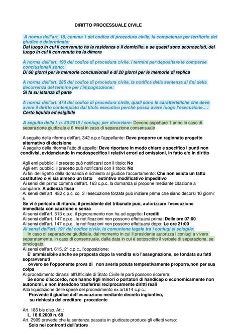 Diritto Processuale Civile Alf L14 Mercatorum Prove Desame Di