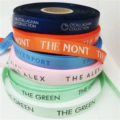 Multicolor Custom Printed Satin Ribbon Packaging Type Roll At ₹ 1