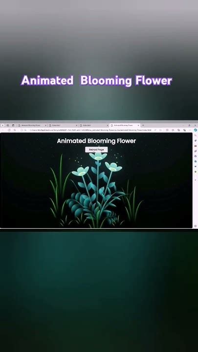 Animation Blooming Flower Project By Using Html Css And Javascript