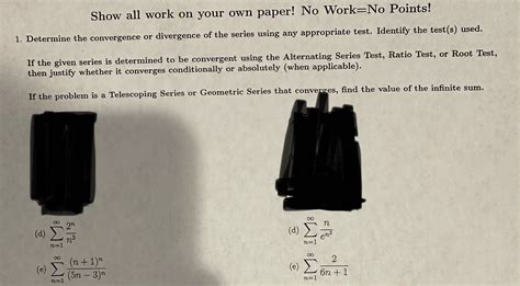 Solved Show All Work On Your Own Paper No Work No