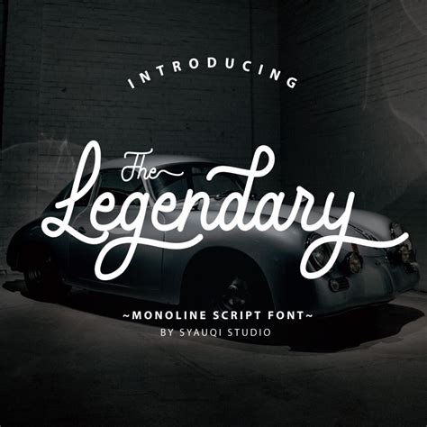 The Legendary Best Monoline Script Font