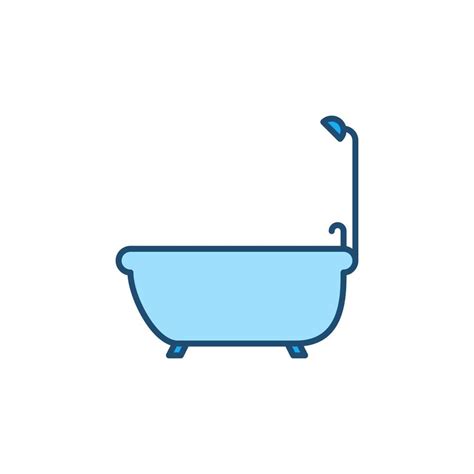 Concepto De Bañera Vectorial Icono O Símbolo Moderno Azul 13089531