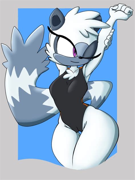 Rule 34 3 4 Anthro Big Tail Black Clothing Black Swimwear Blue