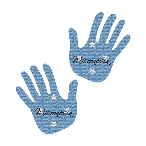 Micronesia Flag Hand Vector 24053447 Vector Art At Vecteezy