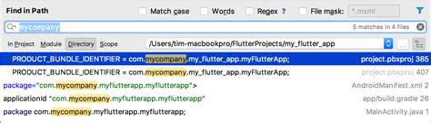 Creating New Flutter Project Generates Productbundleidentifier Applicationid And Package