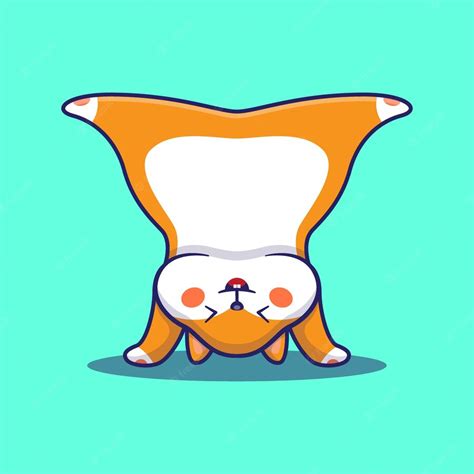 Premium Vector Hamster Handstand Cute Cartoon Vector Illustration