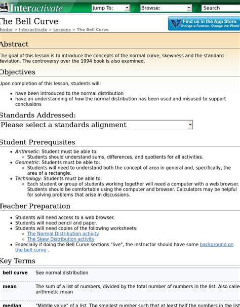 The Bell Curve Lesson Plan For All Grades Lesson Planet