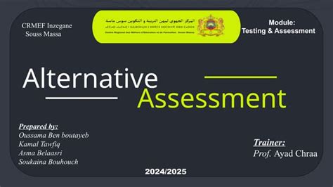 Alternative Assessment For Efl Learners Pptx