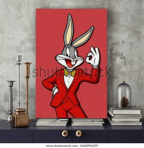 Design Cartoon Bugs Bunny Wearing Red Ai Generated Image 2468996259