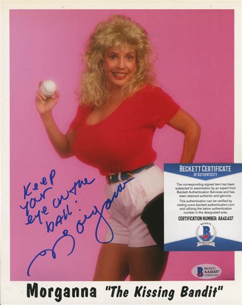 Morganna The Kissing Bandit Signed 8x10 Photo Inscribed Keep Your Eye