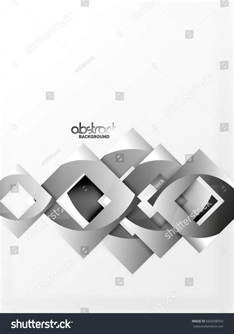 Vector Black White Colors Square Template Stock Vector Royalty Free
