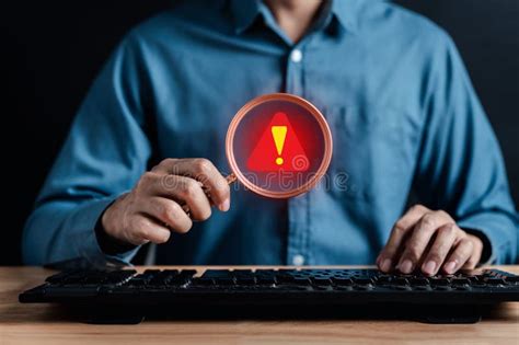 system warning error popup and maintenance showing cyber attack on