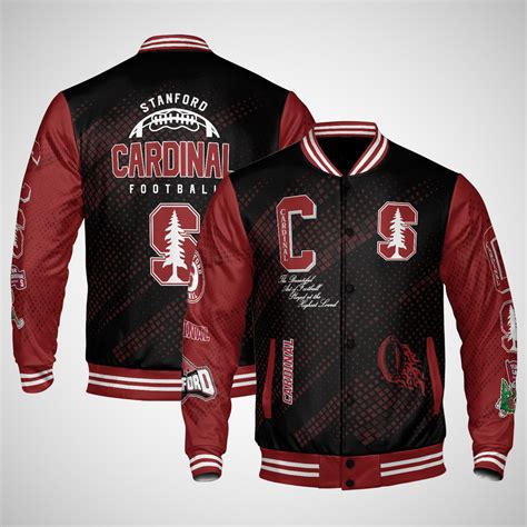 Stanford Cardinal Ncaa Pattern Baseball Jacket Varsity Jacket V12