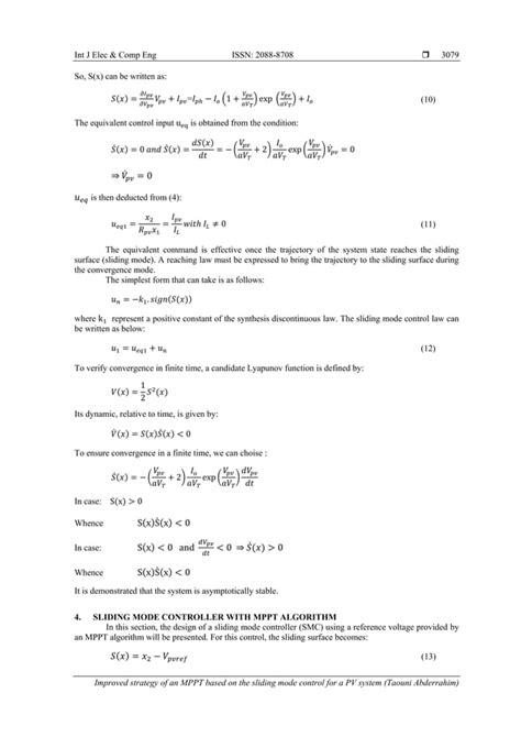 Improved Strategy Of An Mppt Based On The Sliding Mode Control For A Pv