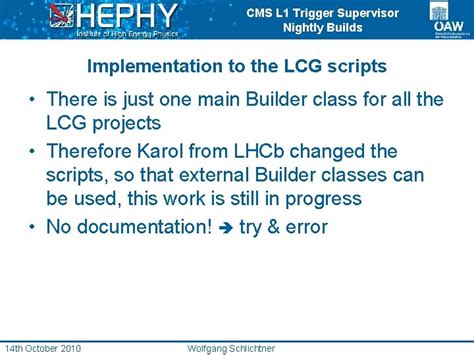 Nightly Build Script For The Level 1 Trigger