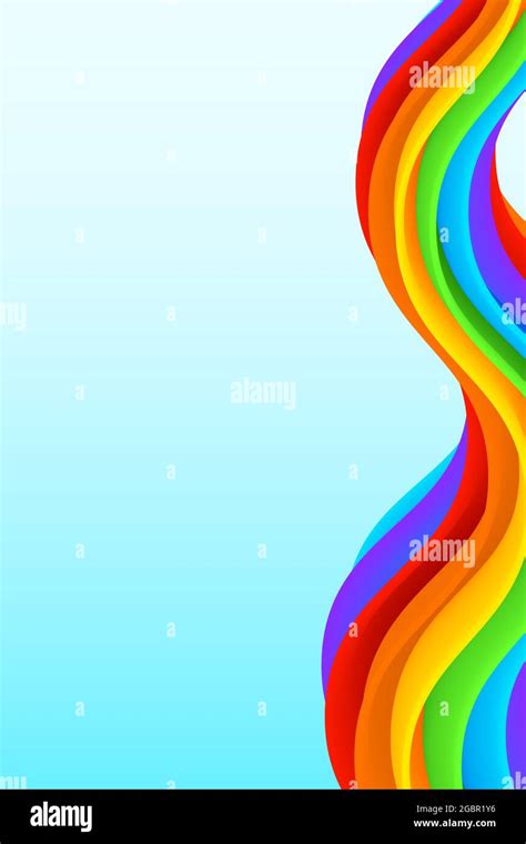 Bright 3d Rainbow Background Summer Poster Template Colorful Joyful