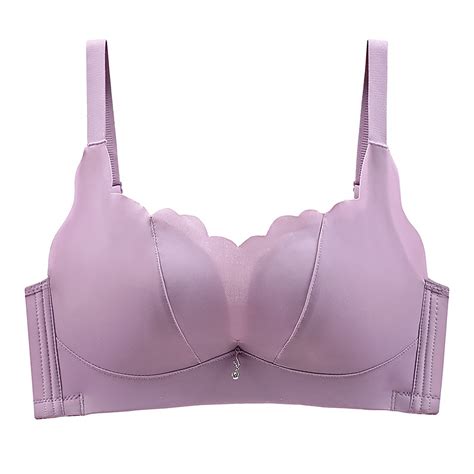 Alllist Bras For Women Push Up Wireless Purple Lingerie Plain Comfy