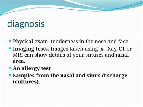 Sinusitis Indication Pathophysiology Diagnosis Ppt