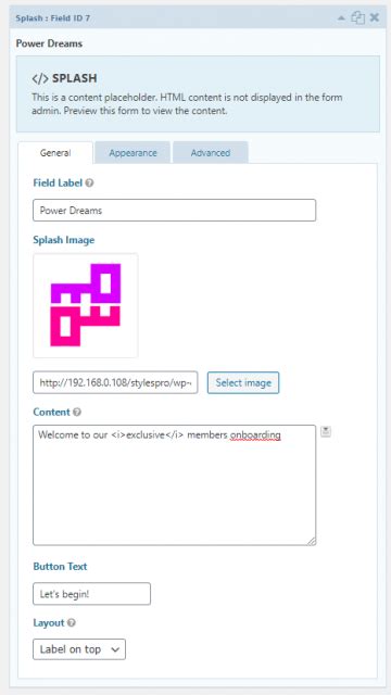 Adding A Splash Screen Gravity Forms Supercharge Add On