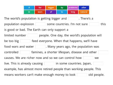 Population Complete The Sentence
