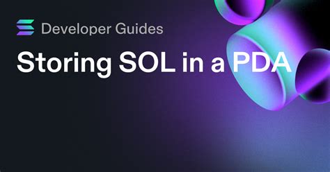 Storing Sol In A Pda Solana