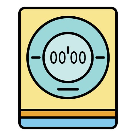 Modern Digital Timer Icon Color Outline Vector 15677879 Vector Art At Vecteezy