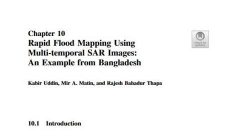 Rapid Flood Mapping Using Multi Temporal Sar Images An Example From Bangladesh Preventionweb